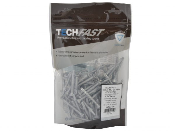Techfast Light Duty Self Drilling Torx Roof Screws
